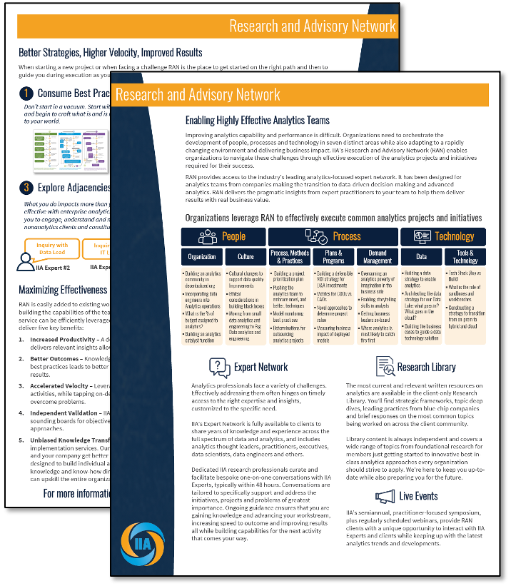 Research & Advisory Network… | International Institute for Analytics