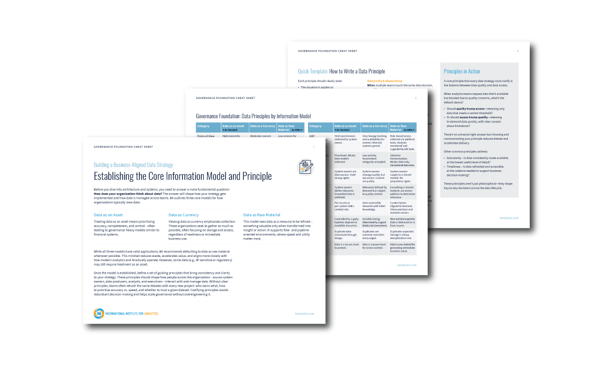 Governance Foundation: Data… | International Institute for Analytics